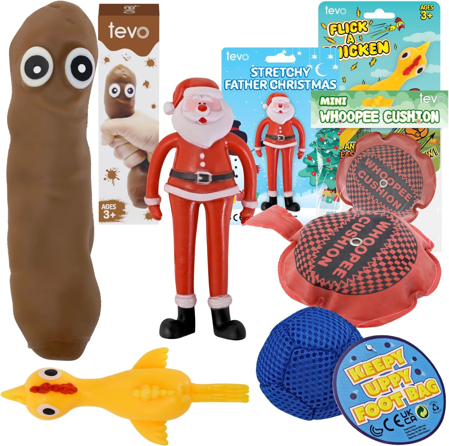 Stocking Fillers Bundle – Squishy Poop, Flik-A-Chicken, Whoopee Cushion ...