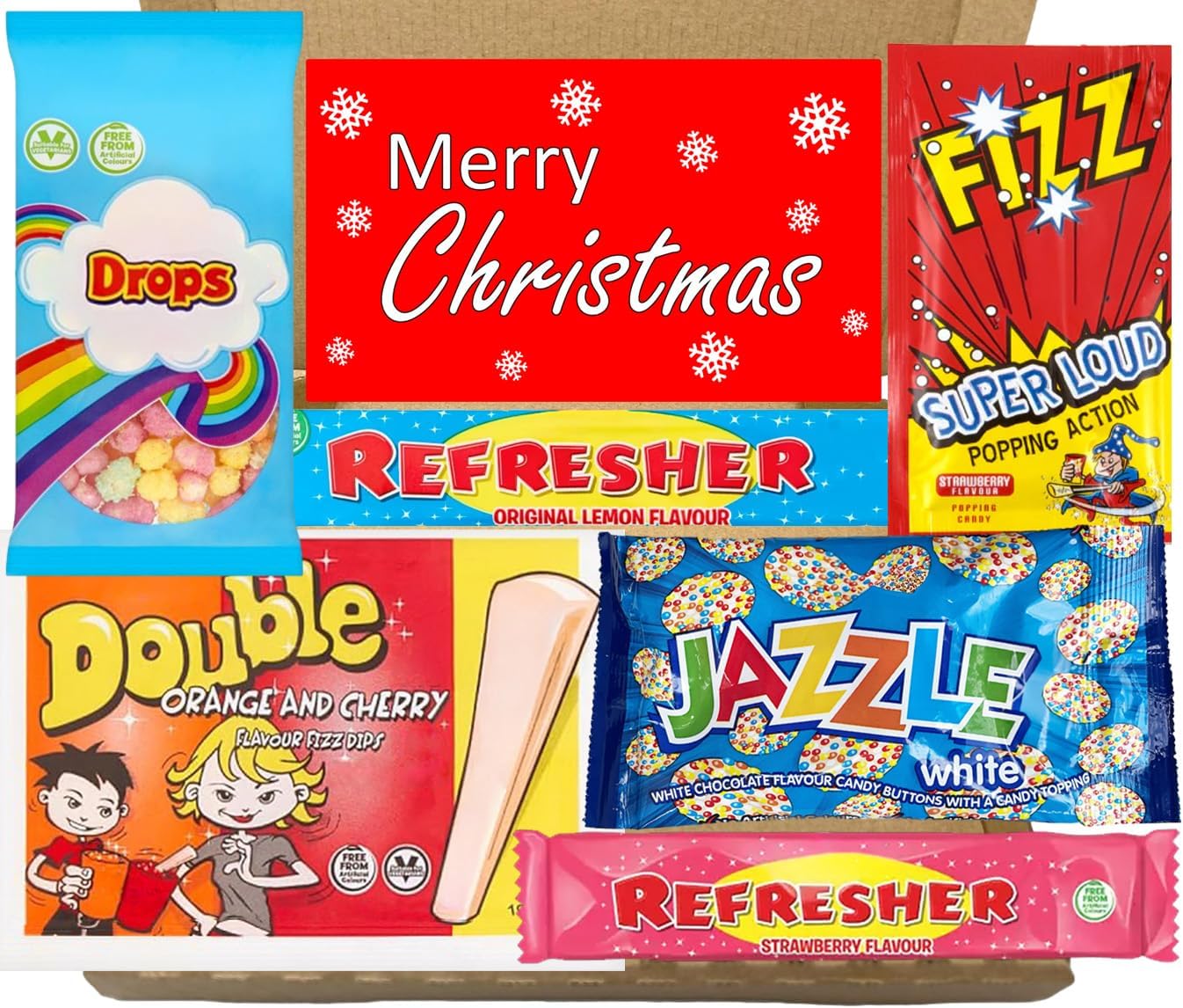 Retro Sweets Christmas Gift Box – Stocking Fillers for Kids, Teens ...